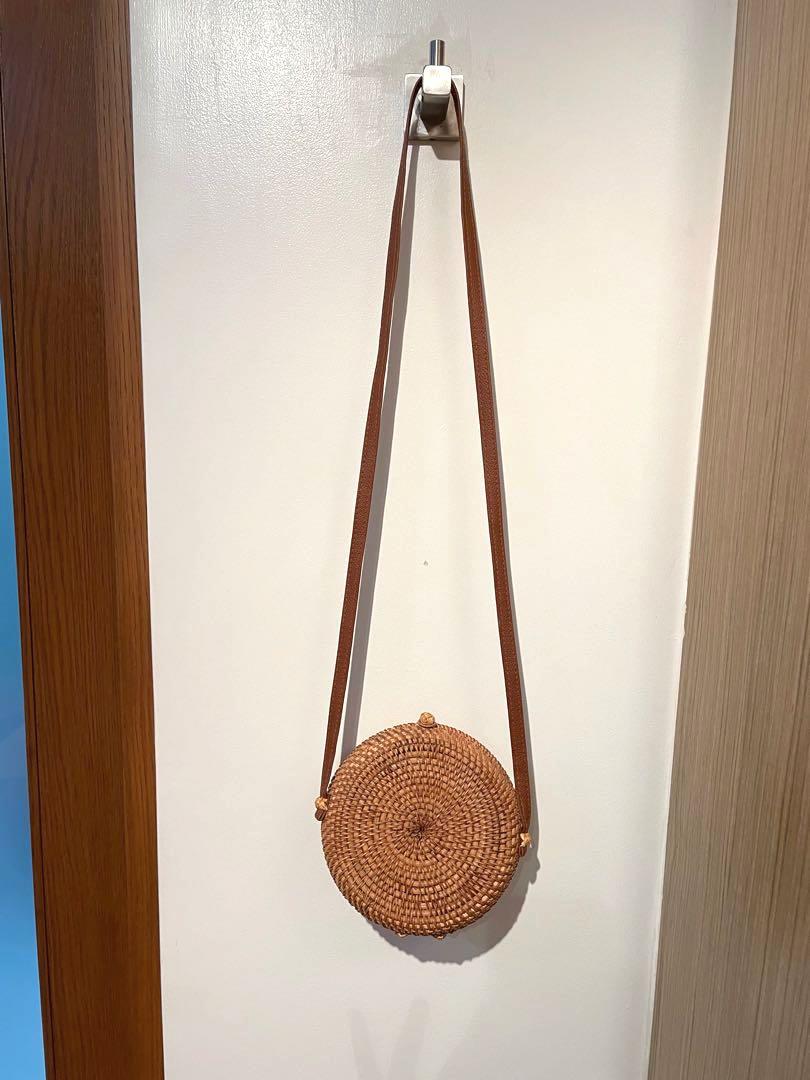Round Rattan Native Bag, Women's Fashion, Bags & Wallets, Shoulder Bags ...