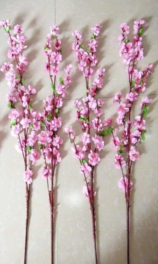 Sakura stems artificial cherry blossoms, Furniture & Home Living ...