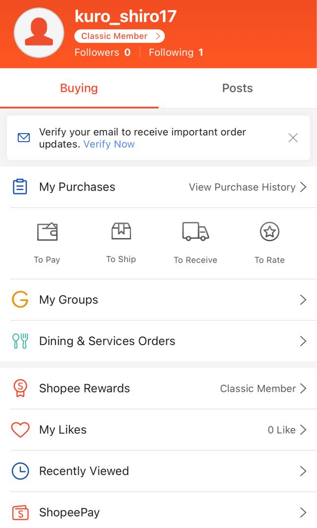 Shopee account, Everything Else on Carousell