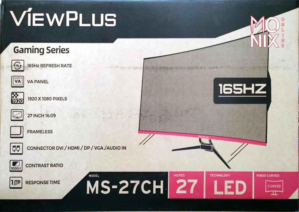 Viewplus 27" 165Hz Curved LED Monitor, Computers & Tech, Parts ...