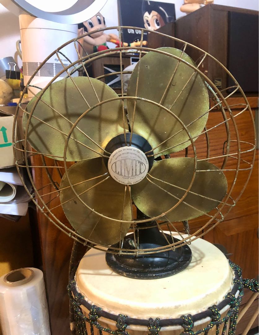 Vintage Fan Limit 1920s Brass Blade Made in England (working & quiet ...