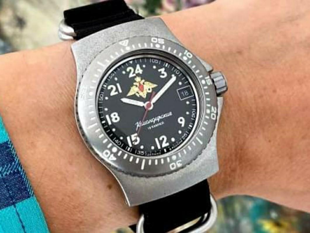 Vostok Komandirskie Mechanical 24 Hour Dial Tough Military Field Watch ...