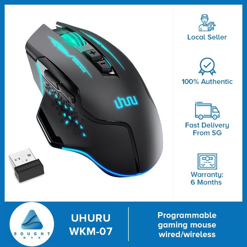 Wireless Gaming Mouse UHURU Rechargeable Gaming Mouse FPS RGB Gaming ...