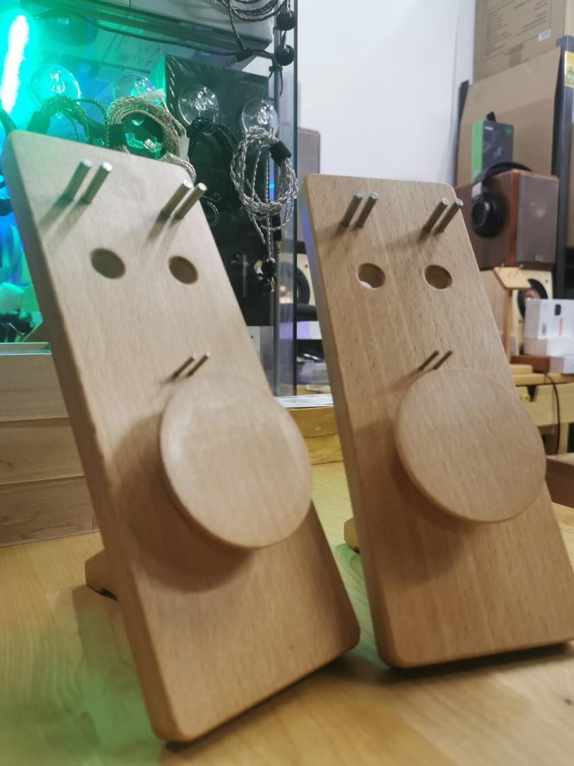 Wood wired ear phone iem display stand, Audio, Portable Audio ...