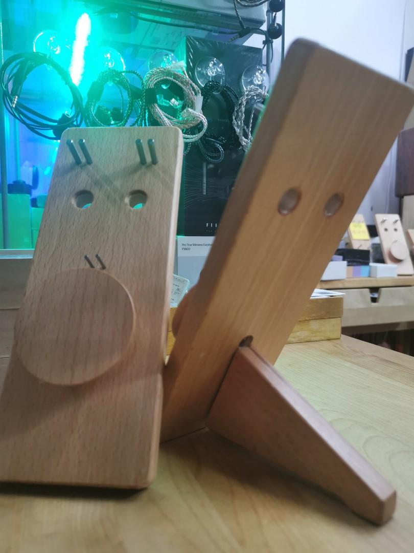 Wood wired ear phone iem display stand, Audio, Portable Audio ...
