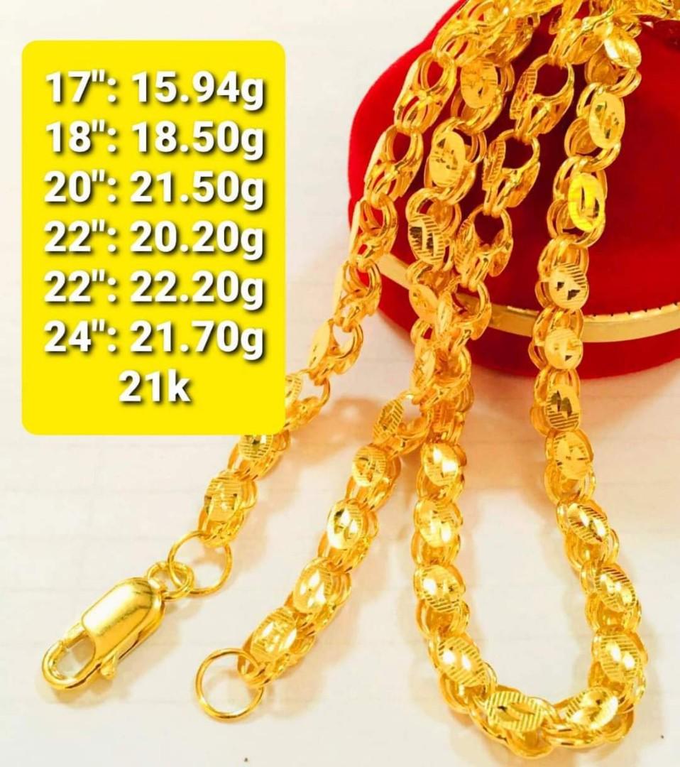 21k Saudi Gold Damascus Necklace, Women's Fashion, Jewelry & Organizers ...