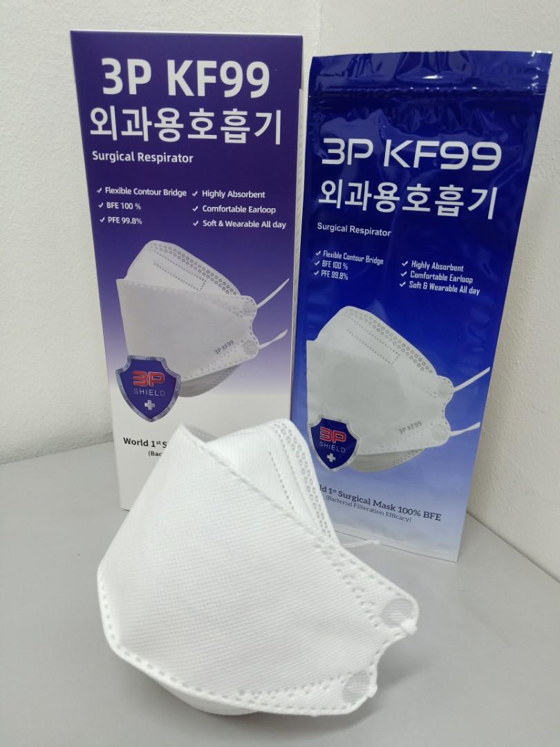 3P KF99 Surgical Respirator BFE 100% Made in Singapore, Health ...