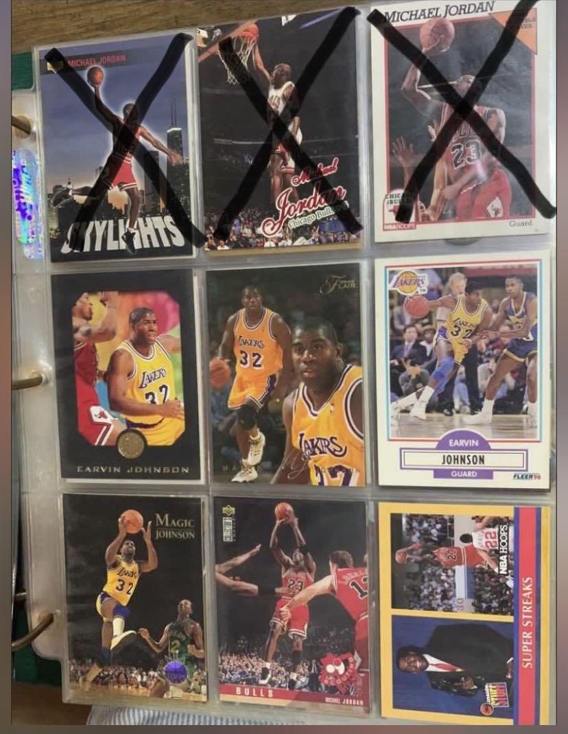 90s Assorted Michael Jordan/Magic Johnson cards, Hobbies & Toys ...