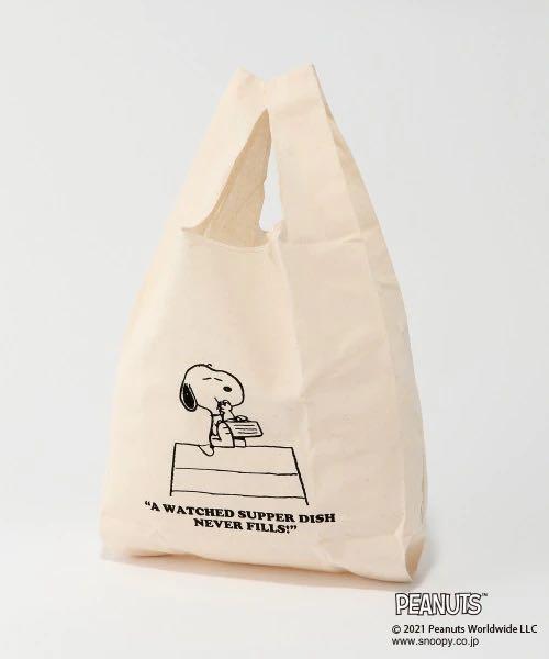 現貨！日本直送＊ Peanuts x Lepsim Totebag 帆布袋 The Outsiders Snoopy 花生漫畫環保袋購物袋, 名牌, 手袋及銀包 - Carousell