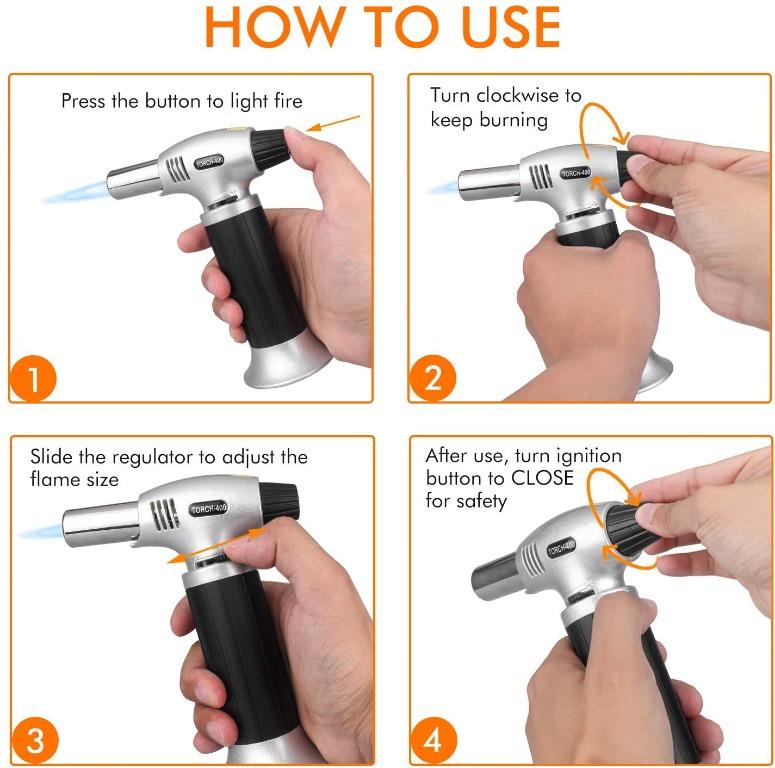 Creme Brulee Culinary Butane Torch Burner, Shoptings Professional ...