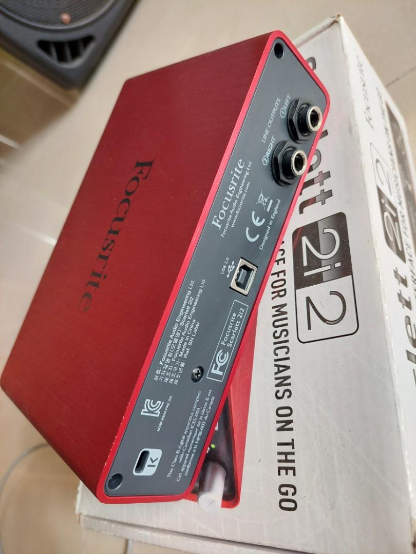 Focusrite 2i2 (gen 2) USB audio interface, Computers & Tech, Parts ...