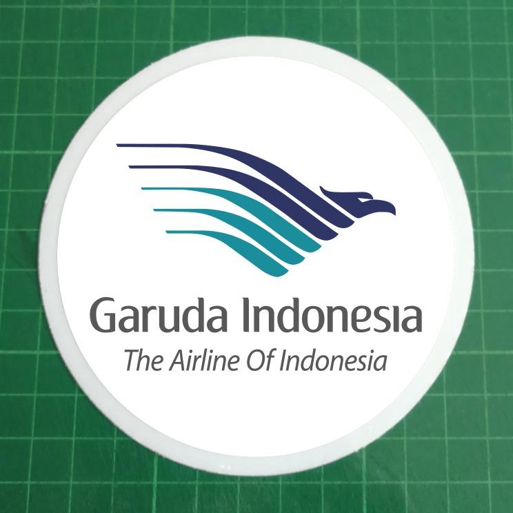 GARUDA Indonesia Airlines - Static Cling Car Decals . 11cm diameter ...