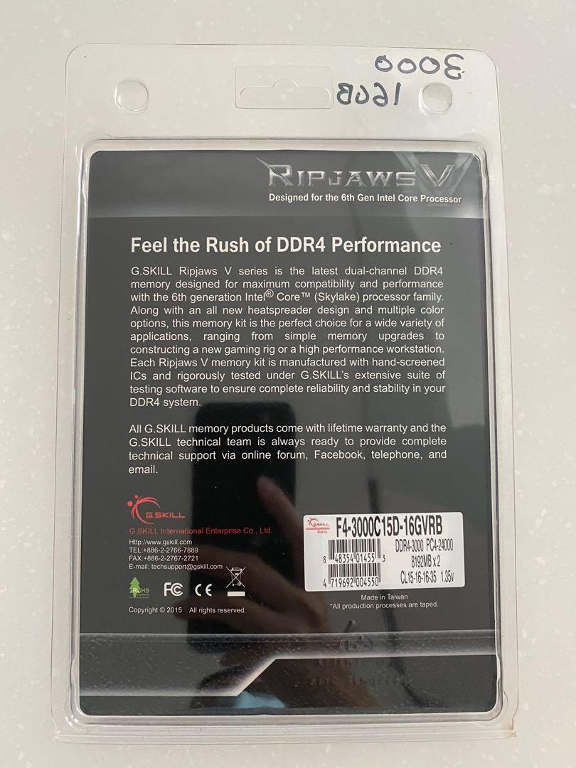 Gskill ripjaw DDR4 RAM, Computers & Tech, Parts & Accessories ...