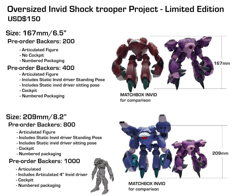 Harmony Gold Robotech Mospeada 1/48 Invid Shock Trooper and Invid Scout ...