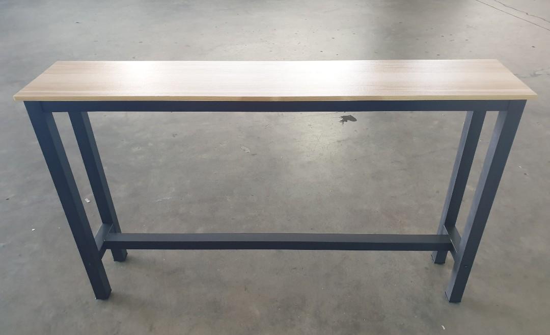 [IN STOCK] Modern Industrial Slim Bar Table, Furniture & Home Living ...