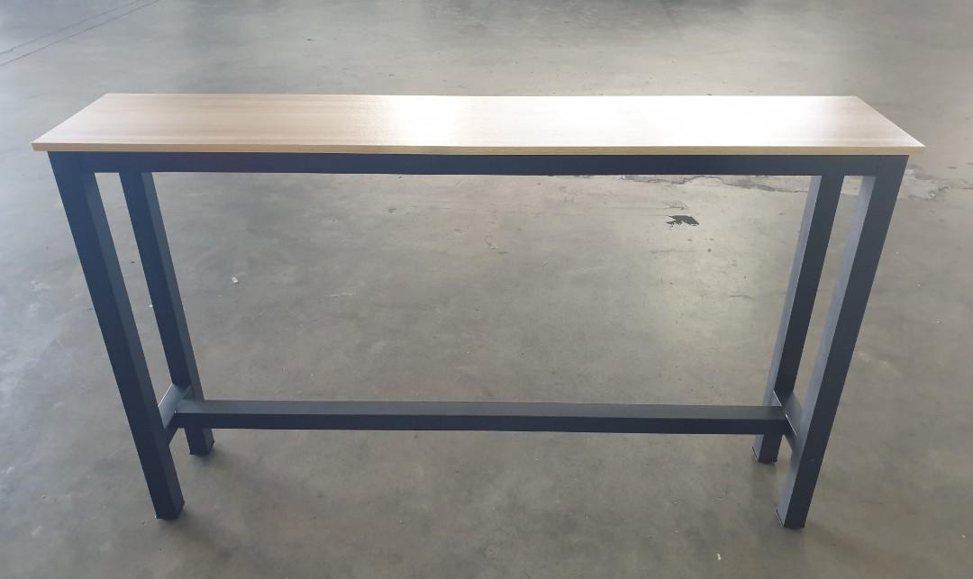 [IN STOCK] Modern Industrial Slim Bar Table, Furniture & Home Living ...