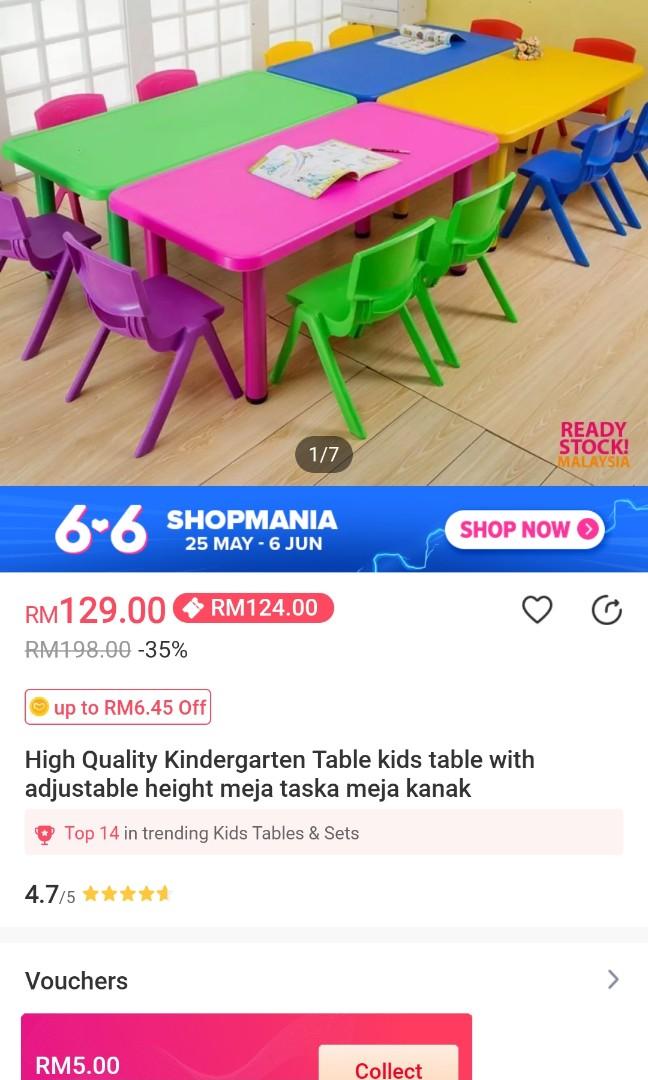 Big Kids Table and Chair with 2 kids chair Free extra one chair (Equine ...