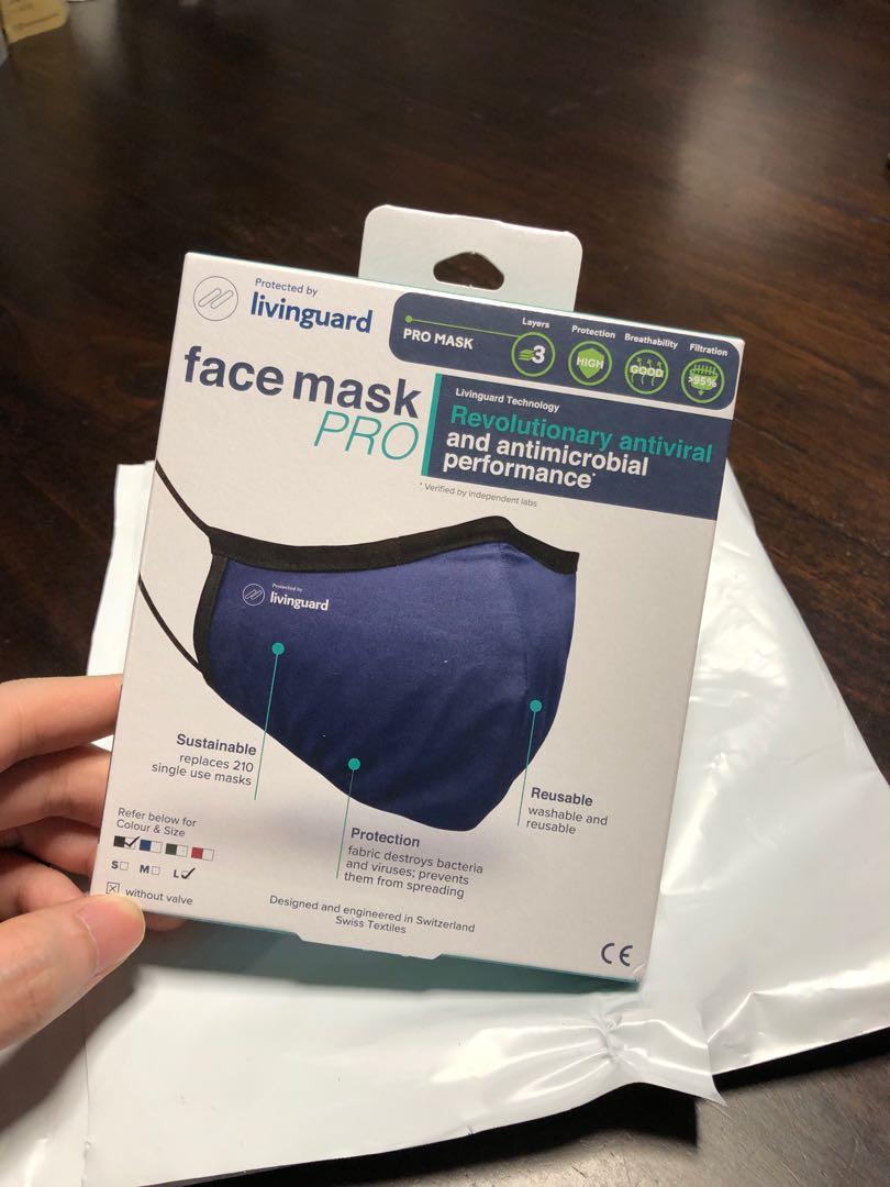 Livinguard Face Mask Pro (3-layer), Health & Nutrition, Face Masks ...