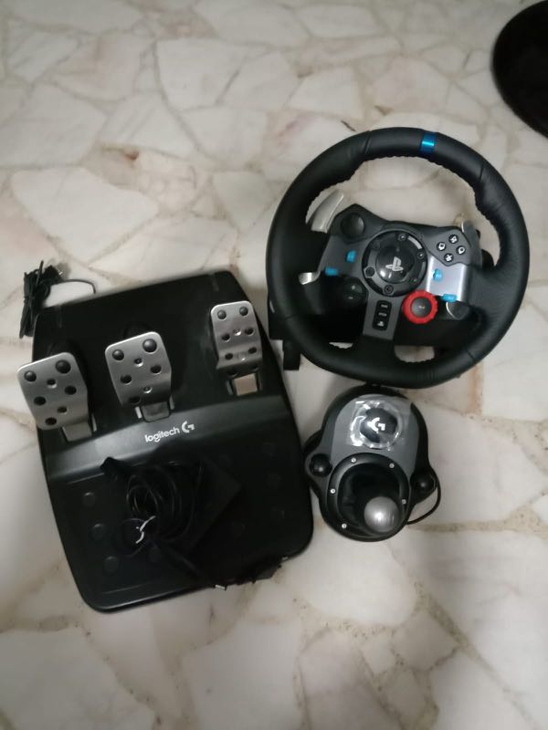 Logitech G-29 Steering Wheel Full Set, Video Gaming, Gaming Accessories ...