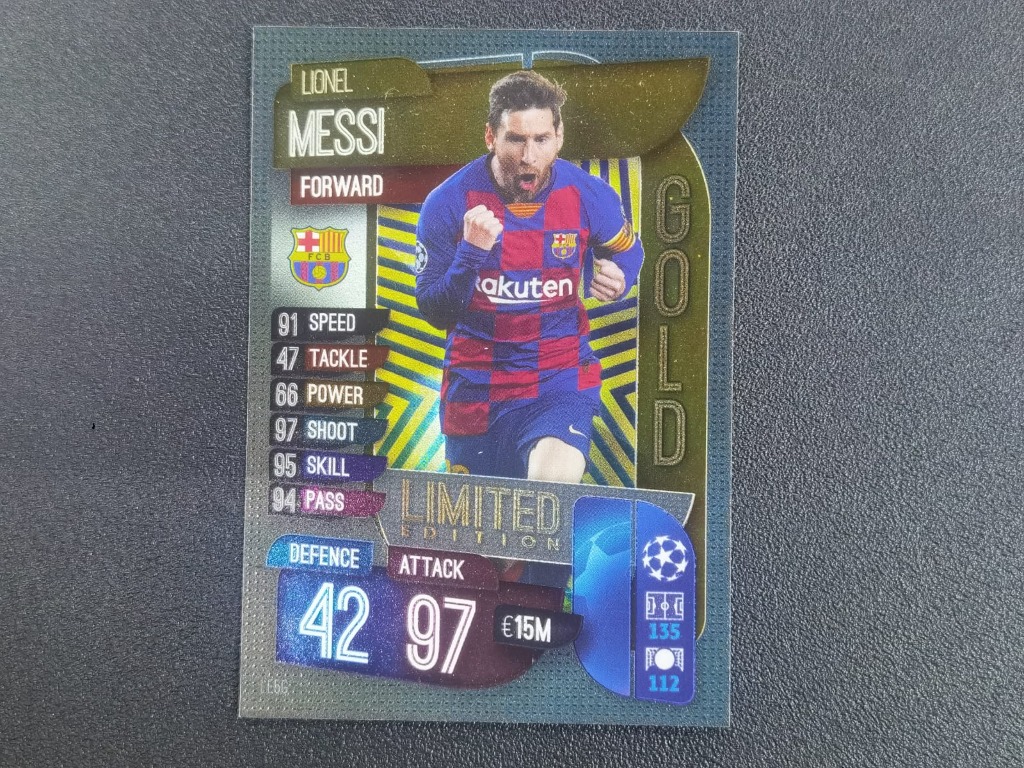 MESSI Limited Edition Gold Rare Match Attax Card, Hobbies & Toys, Toys ...