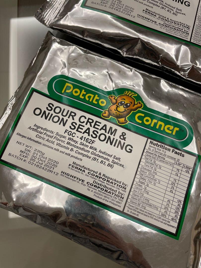 Original Potato Corner Flavored Powder Sour Cream, Food & Drinks, Other ...