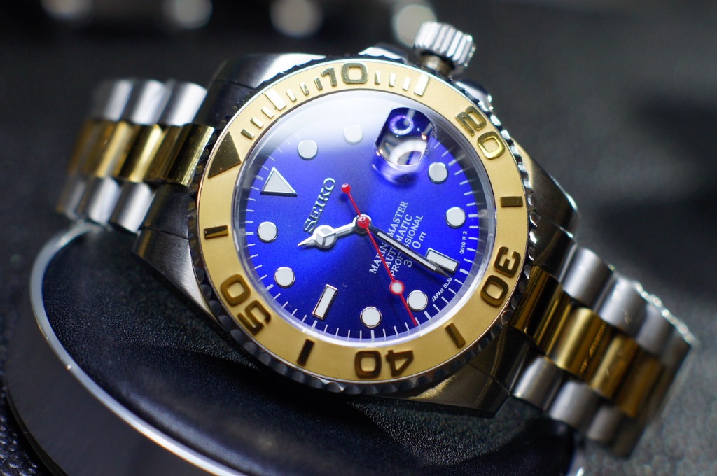 SEIKO Magnificent BLUE "GoldFinger" YM, Men's Fashion, Watches ...