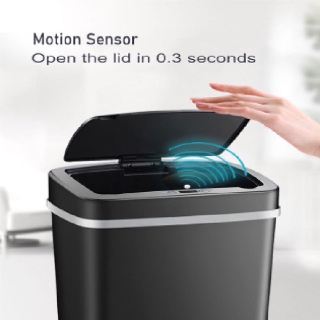 Smart Sensor Trash Automatic Opening Dustbin Smart Rubbish Bin Tong ...