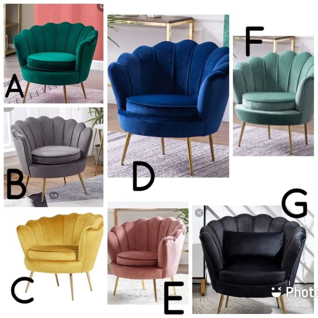 Sofa shell sofa kerang kerusi, Furniture & Home Living, Furniture ...