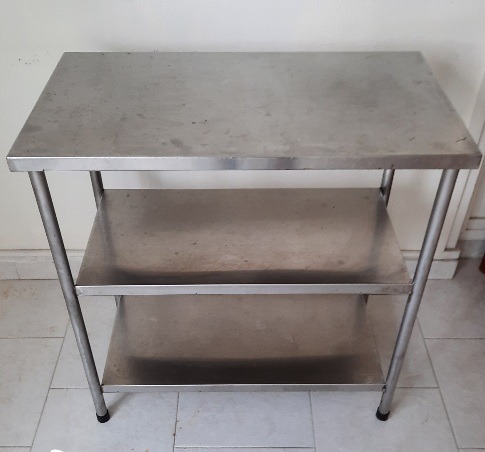 Stainless steel table 3 tier, Furniture & Home Living, Furniture ...