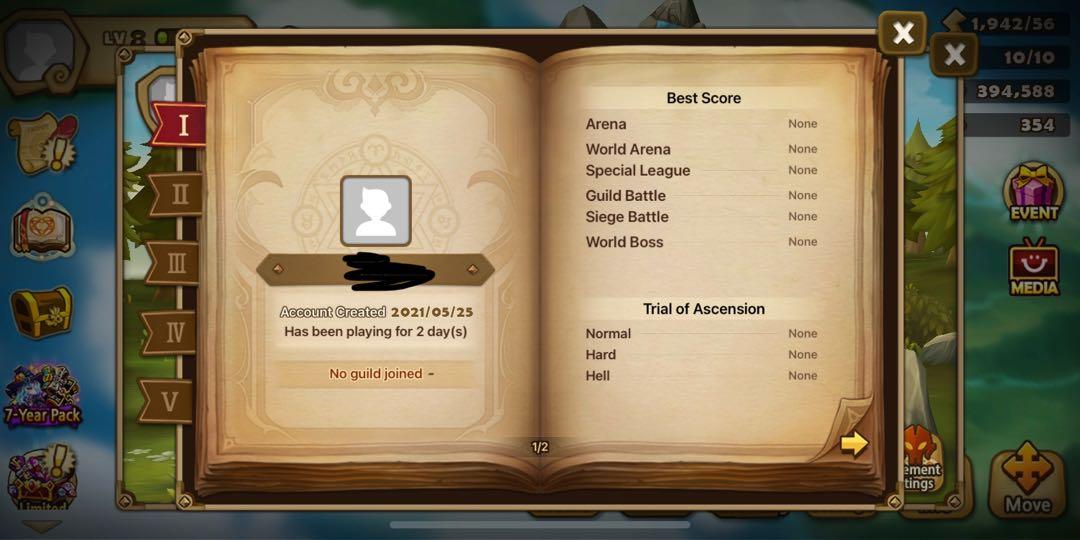 Summoners war Asia server archangel 1 day old, Video Gaming, Gaming ...
