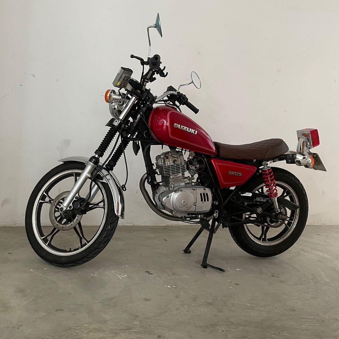 Suzuki GN125, Motorcycles, Motorcycles for Sale, Class 2B on Carousell