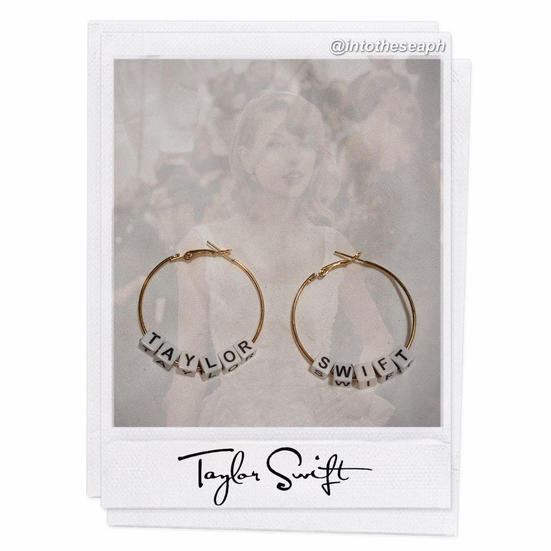TAYLOR SWIFT HOOP EARRINGS, Women's Fashion, Jewelry & Organizers ...