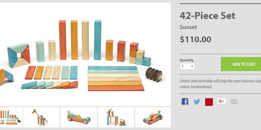 Tegu 42 pc set in Sunset, Hobbies & Toys, Toys & Games on Carousell
