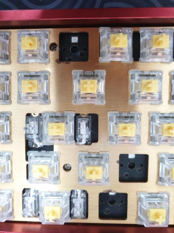 Tofu65 Burgundy Hotswap Keyboard // DZ65 RGB V2 Hotswap PCB // Brass ...