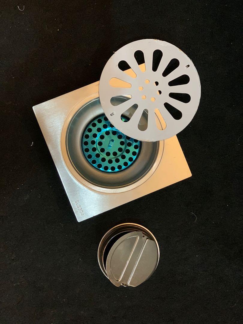 15cm stainless steel anti-cockroach floor trap, Furniture & Home Living ...