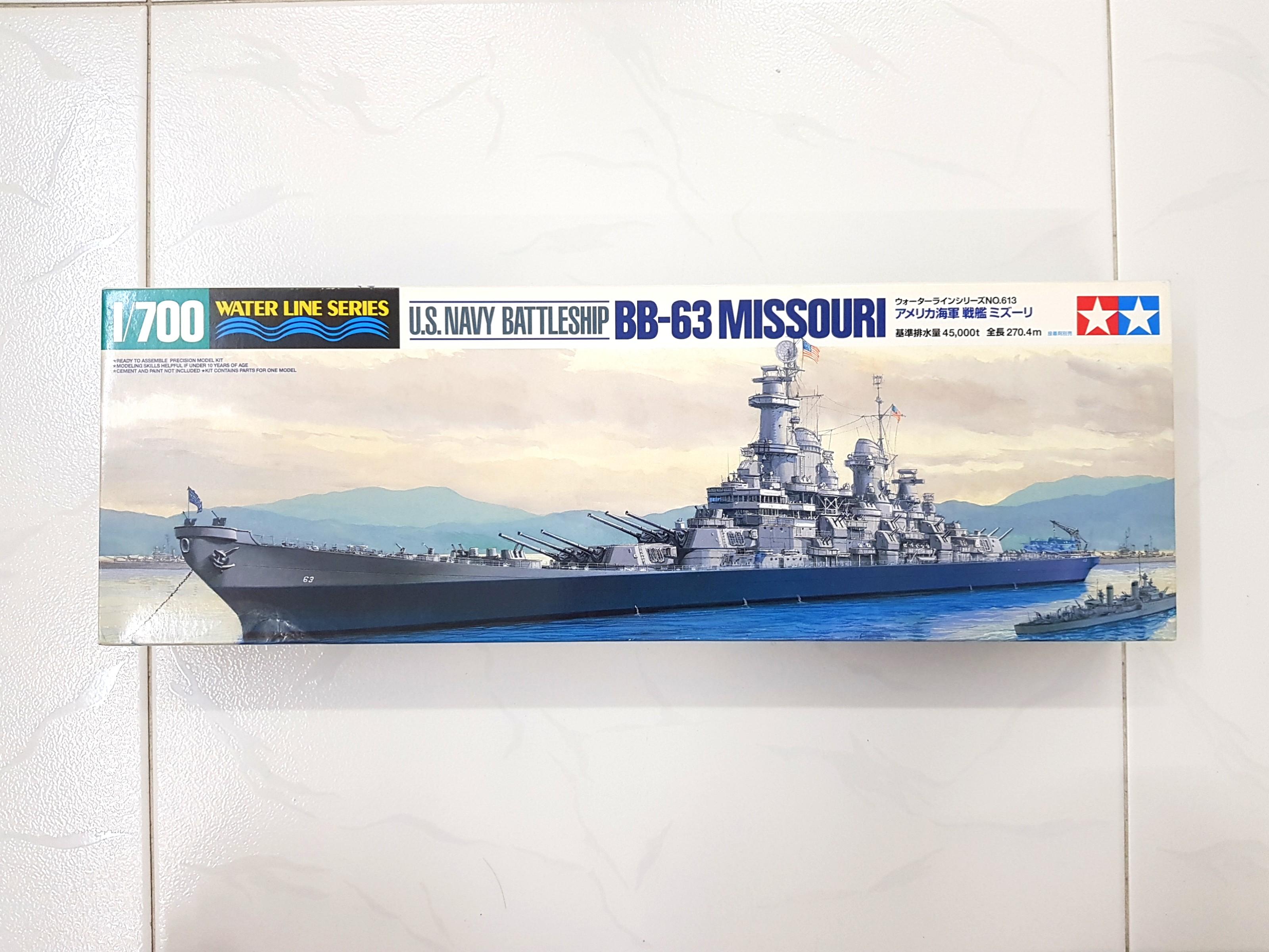 1/700 #31613 Tamiya Waterline USS Iowa Class Battleship Missouri BB-63 ...