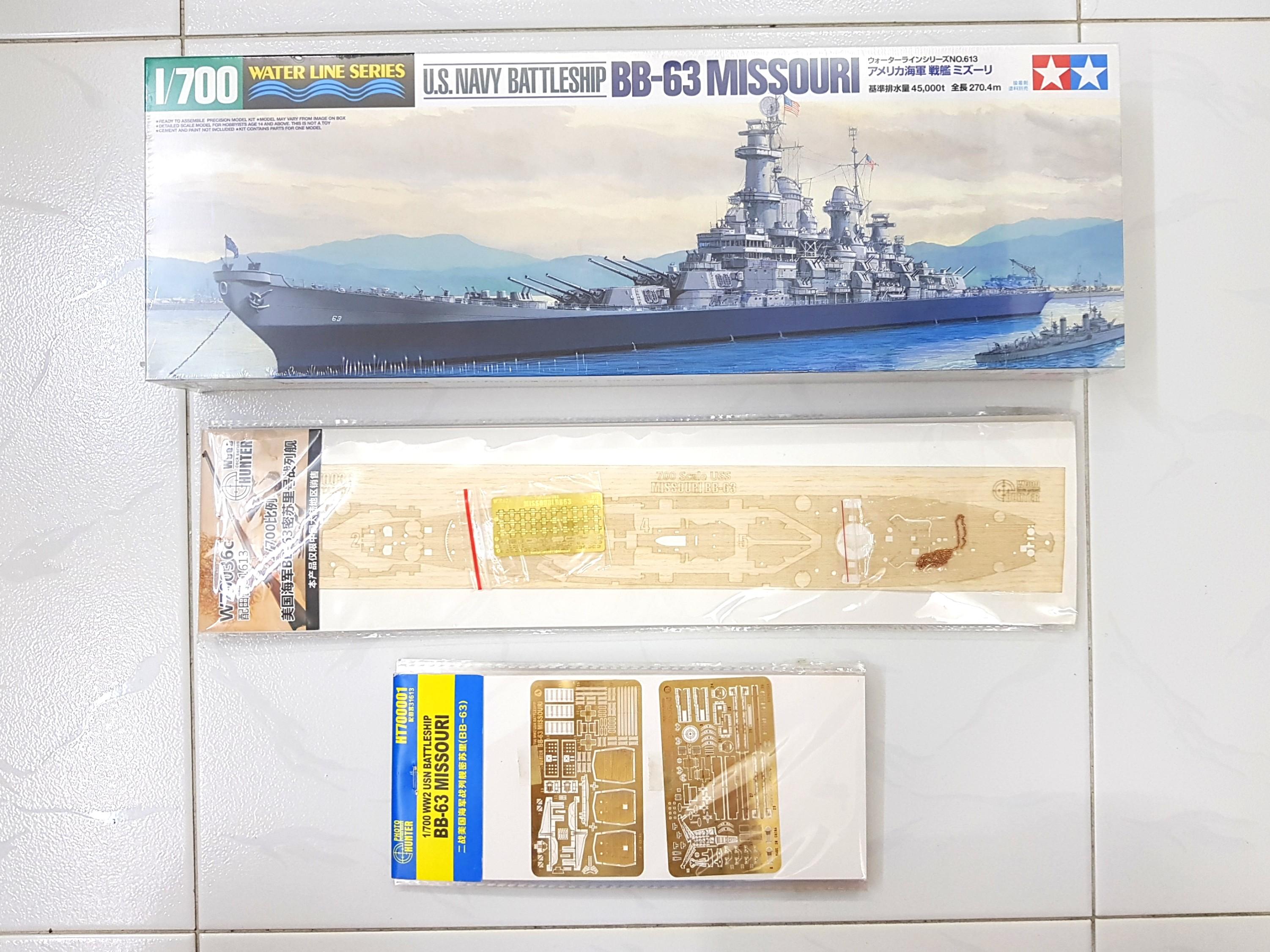 1/700 #31613 Tamiya Waterline USS Iowa Class Battleship Missouri BB-63 ...