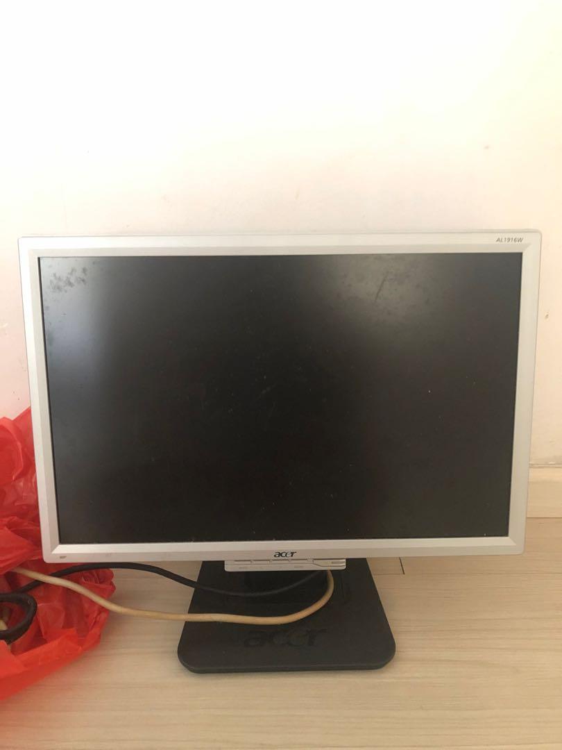 ACER AL1916W MONITOR, Computers & Tech, Parts & Accessories, Monitor ...