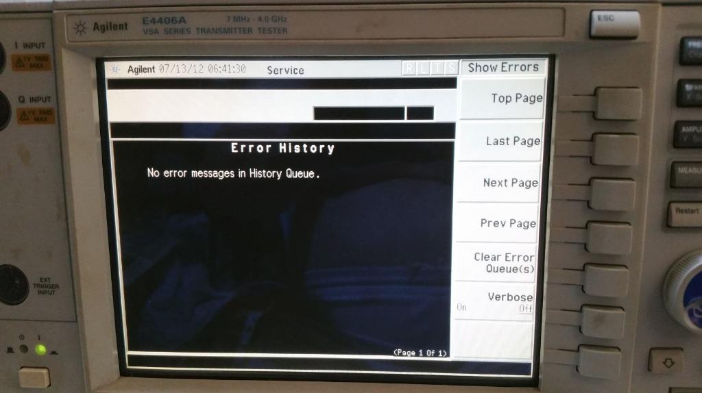 AGILENT E4406A VSA Transmitter Tester, 7 MHz to 4 GHz [TAG KeySight ...