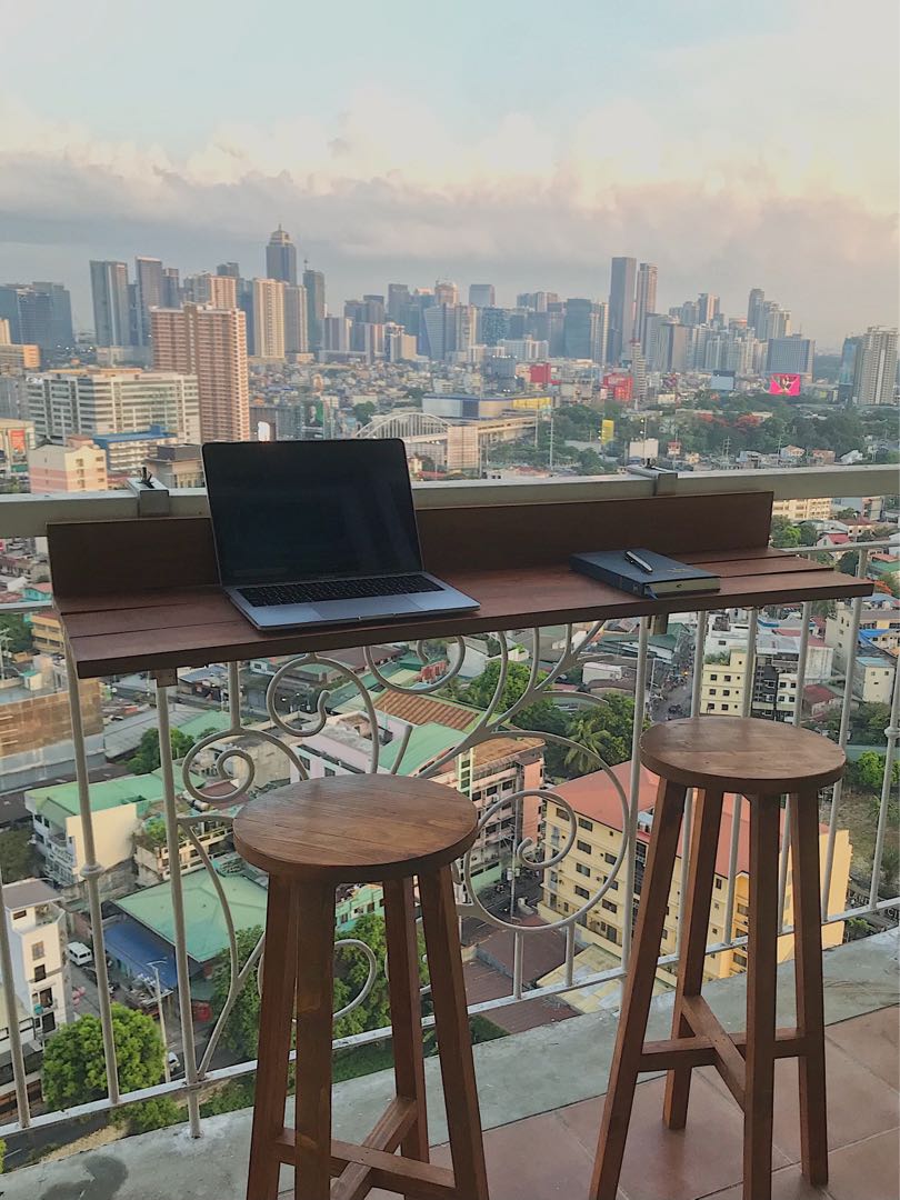 Balcony Table / Hanging Table, Furniture & Home Living, Furniture ...