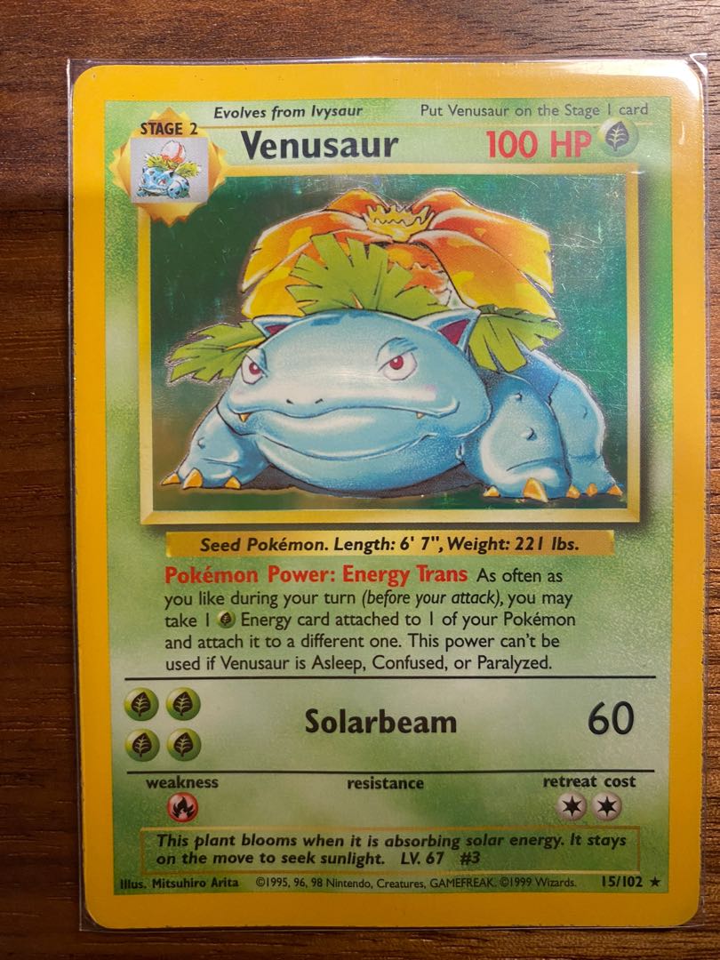 Base Set Venusaur Pokémon Card 15/102, Hobbies & Toys, Toys & Games on ...
