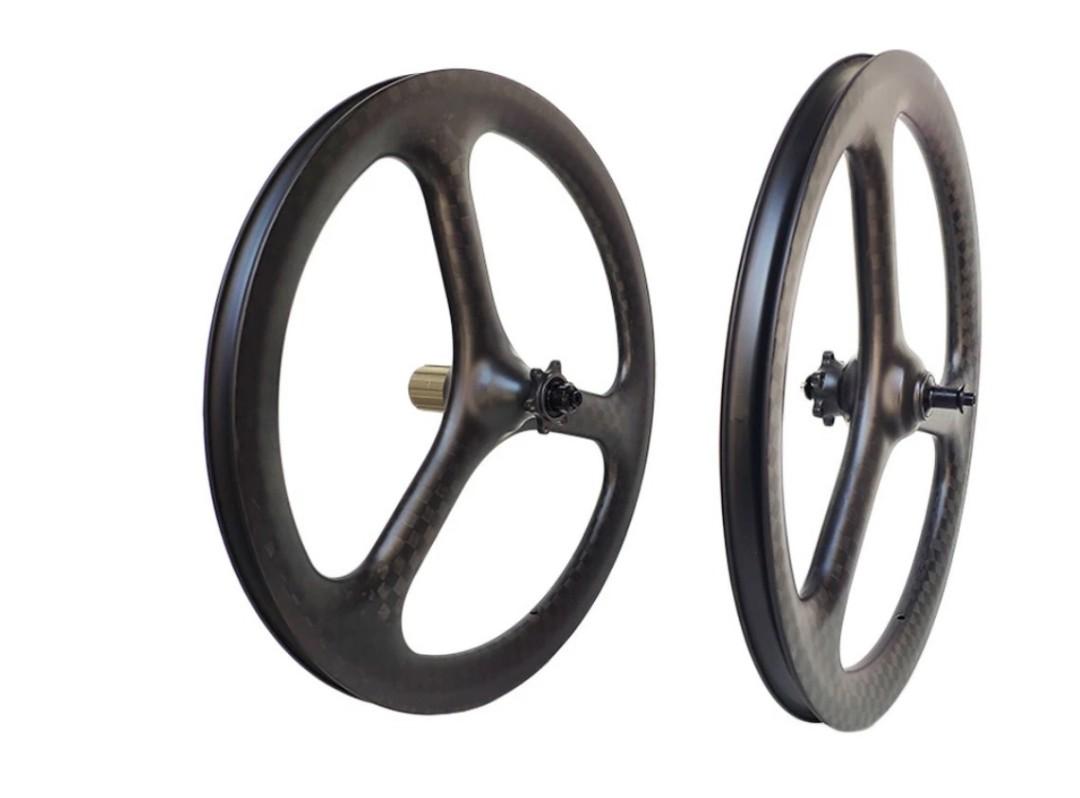 Birdy Carbon Tri-Spoke Wheelset 20 Inch 406, Sports Equipment, Bicycles ...