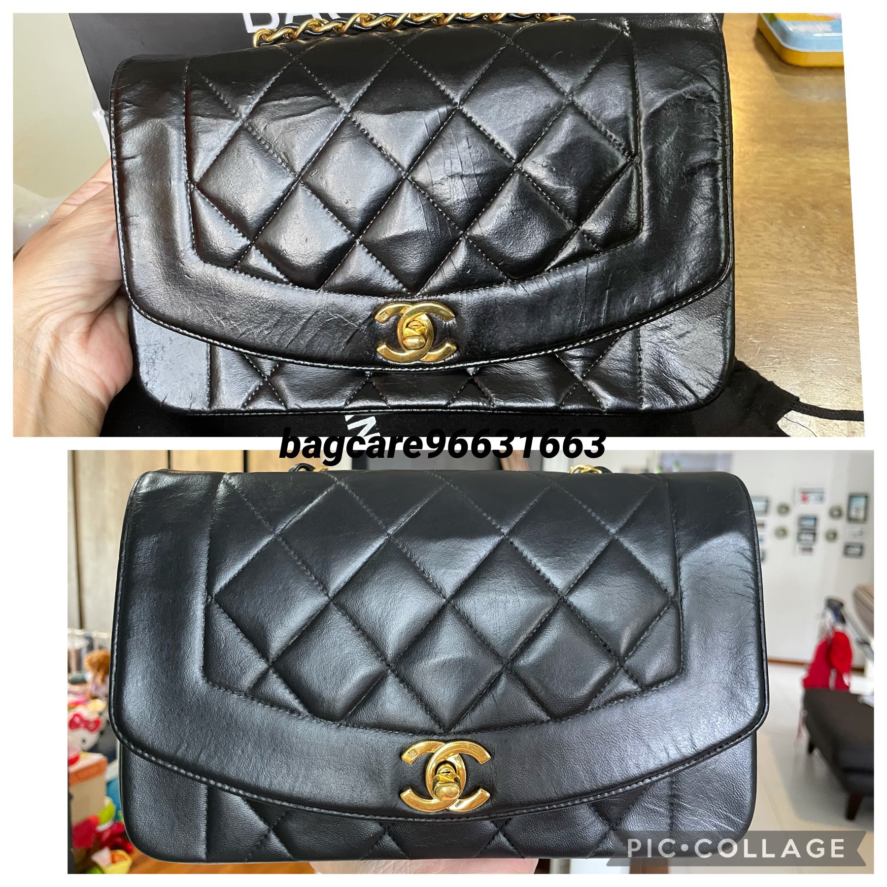 Chanel vintage Diana bag spa ,color restoration,recolouring , Luxury ...