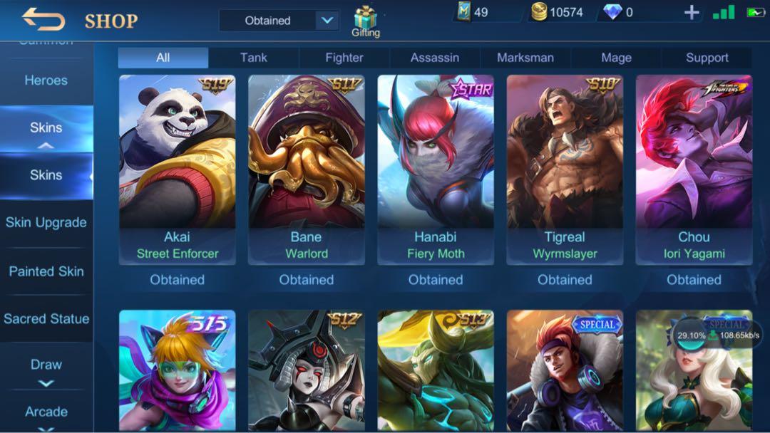 Chou KOF Win Rate MLBB Account, Video Gaming, Gaming Accessories, Game ...