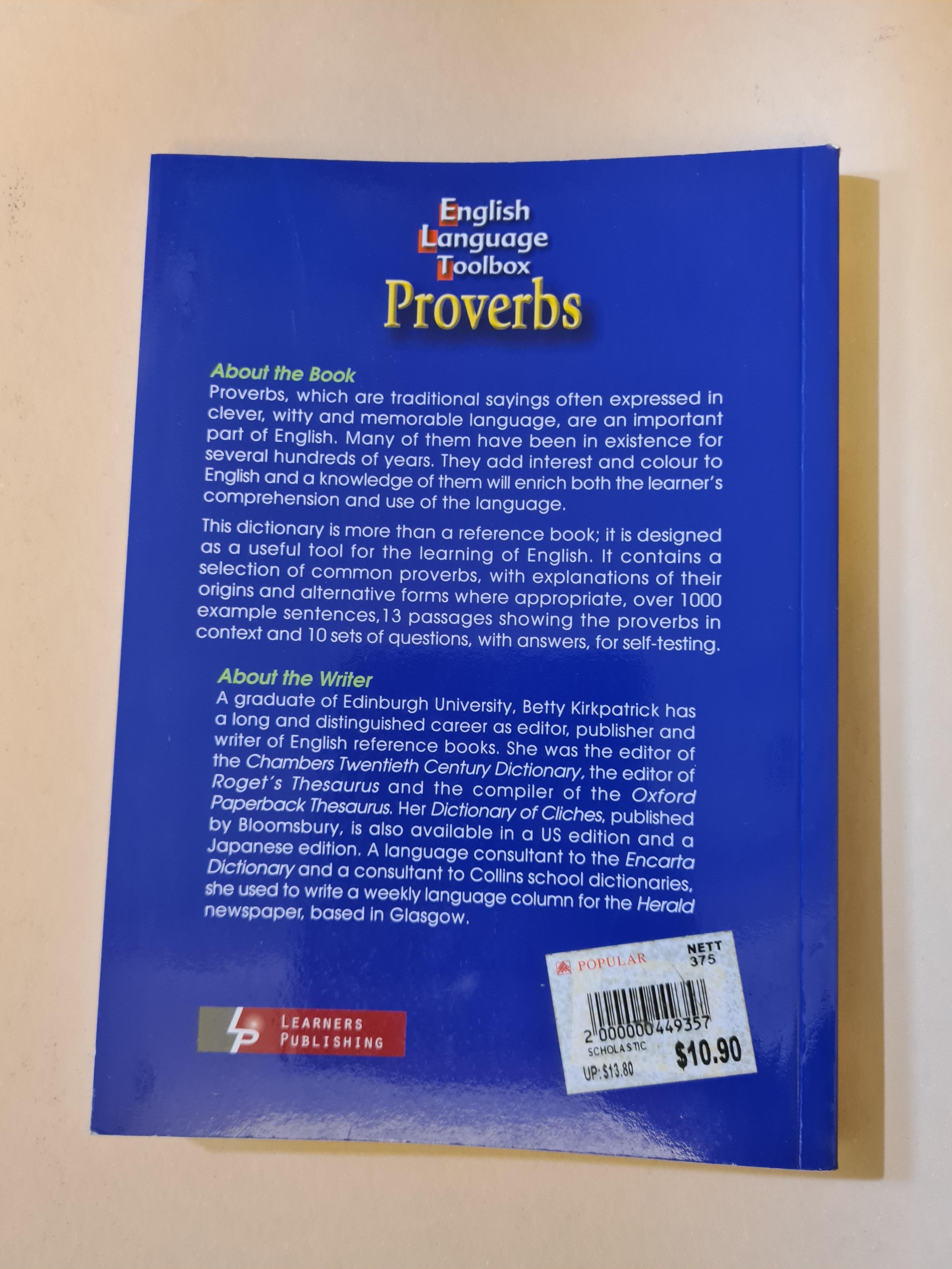 English Language Toolbox Proverbs, Hobbies & Toys, Books & Magazines ...