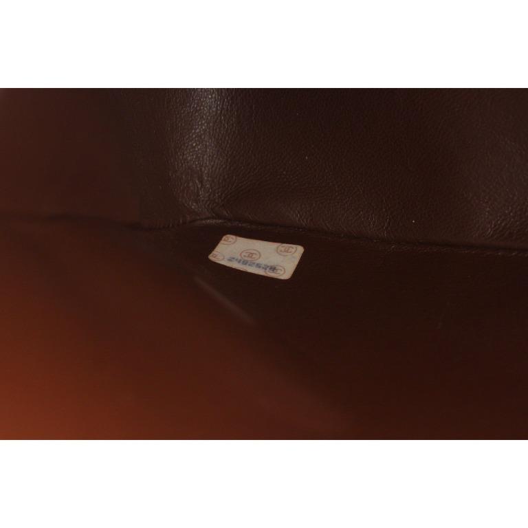Extremely Rare Entrupy Certified Authentic Vintage CHANEL Maxi Burgundy ...