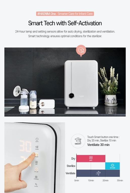 Haenim NEW 4Gen Plus UV LED Sterilizer (4G+). Grey Metal (Korean Set ...