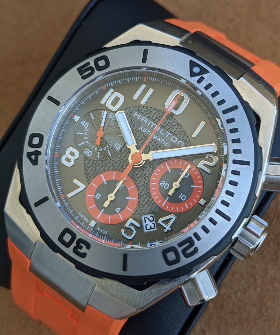Hamilton Khaki Navy Sub Automatic Chronograph, Luxury, Watches on Carousell