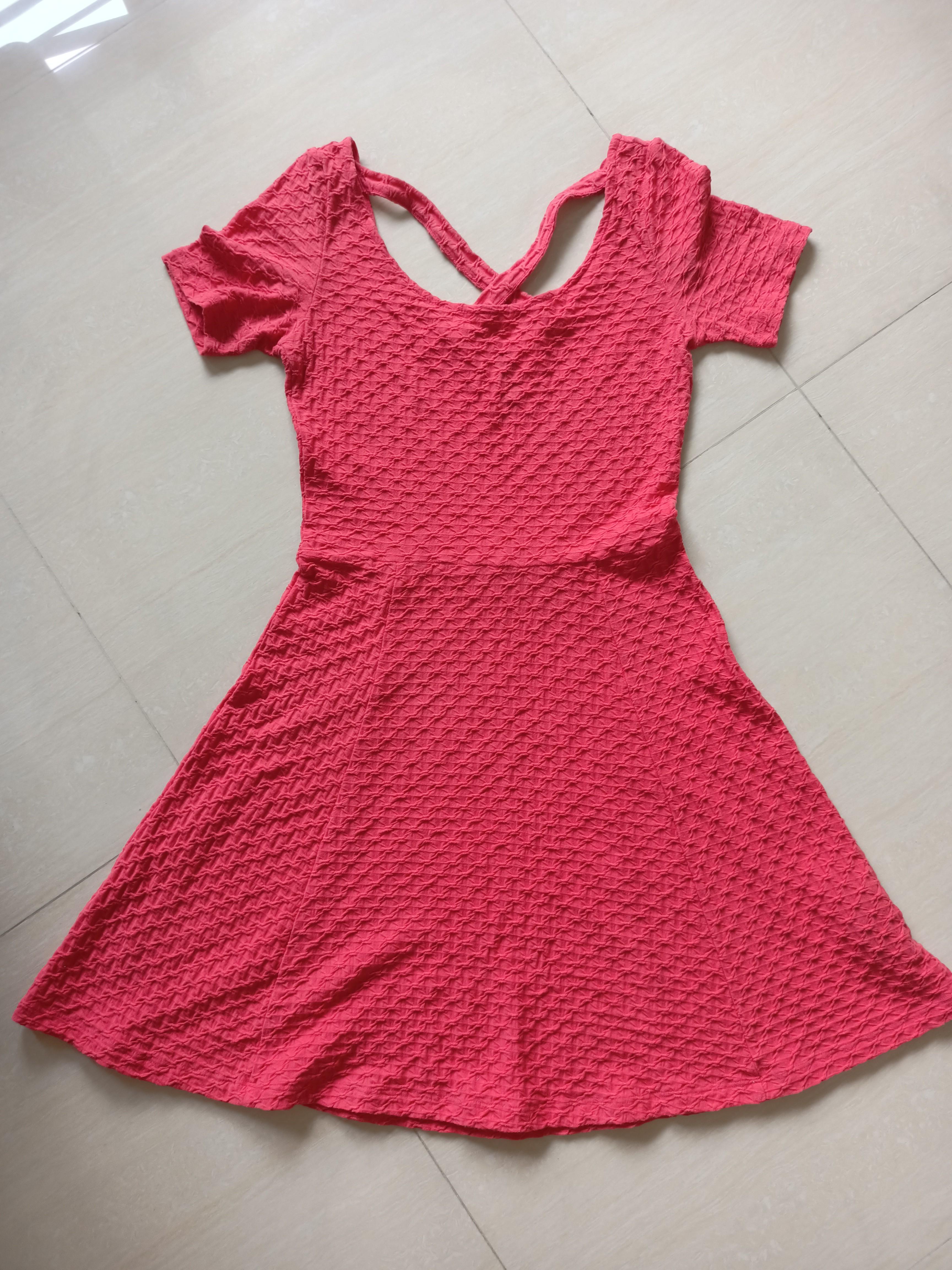 HNM Red Dress, Women's Fashion, Tops, Sleeveless on Carousell