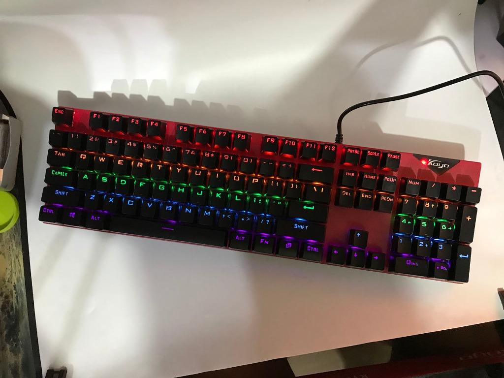 KOYO MECHANICAL KEYBOARD KY-610, GAMING KEYBOARD RGB, USB WIRED, Computers & Tech, Parts ...